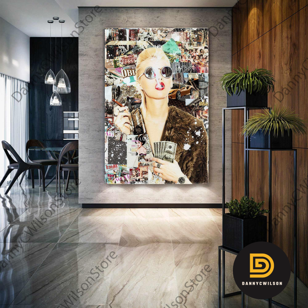 Magazine Wall Art, Photo Collage Canvas Art, Woman Wall Art | Inspire ...