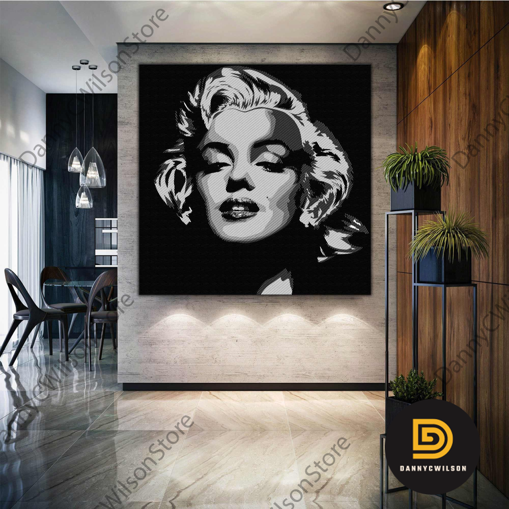 Marilyn Monroe Smile Black And White Woman Art Illustration - Inspire ...