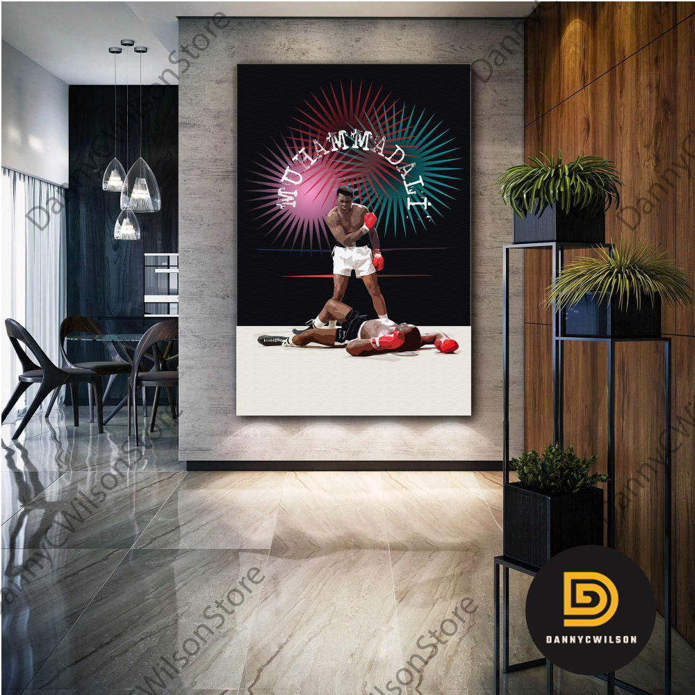 Muhammad Ali Wall Art, Boxing Canvas Art, Sports Wall Decor, - Inspire ...