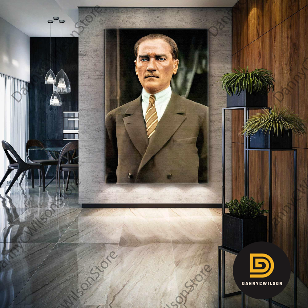 Mustafa Kemal Atatrk Smiling Great Leader Roll Up Canvas, St | Inspire ...