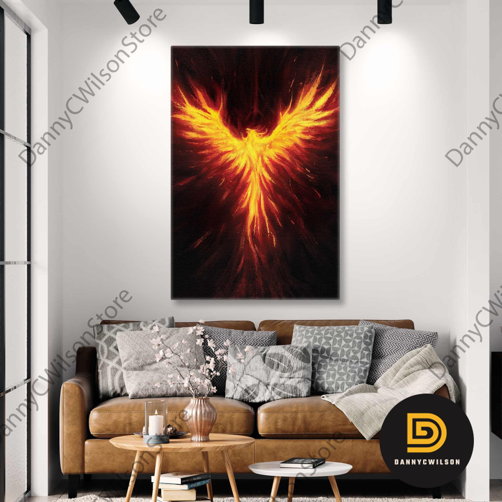 Phoenix Wall Art, Fire Wall Art Decor, Mythology Wall Art, R - Inspire ...