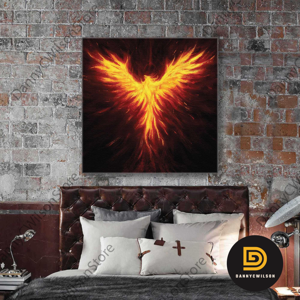 Phoenix Wall Art, Flame Canvas Art, Mythology Wall Art, Roll | Inspire ...