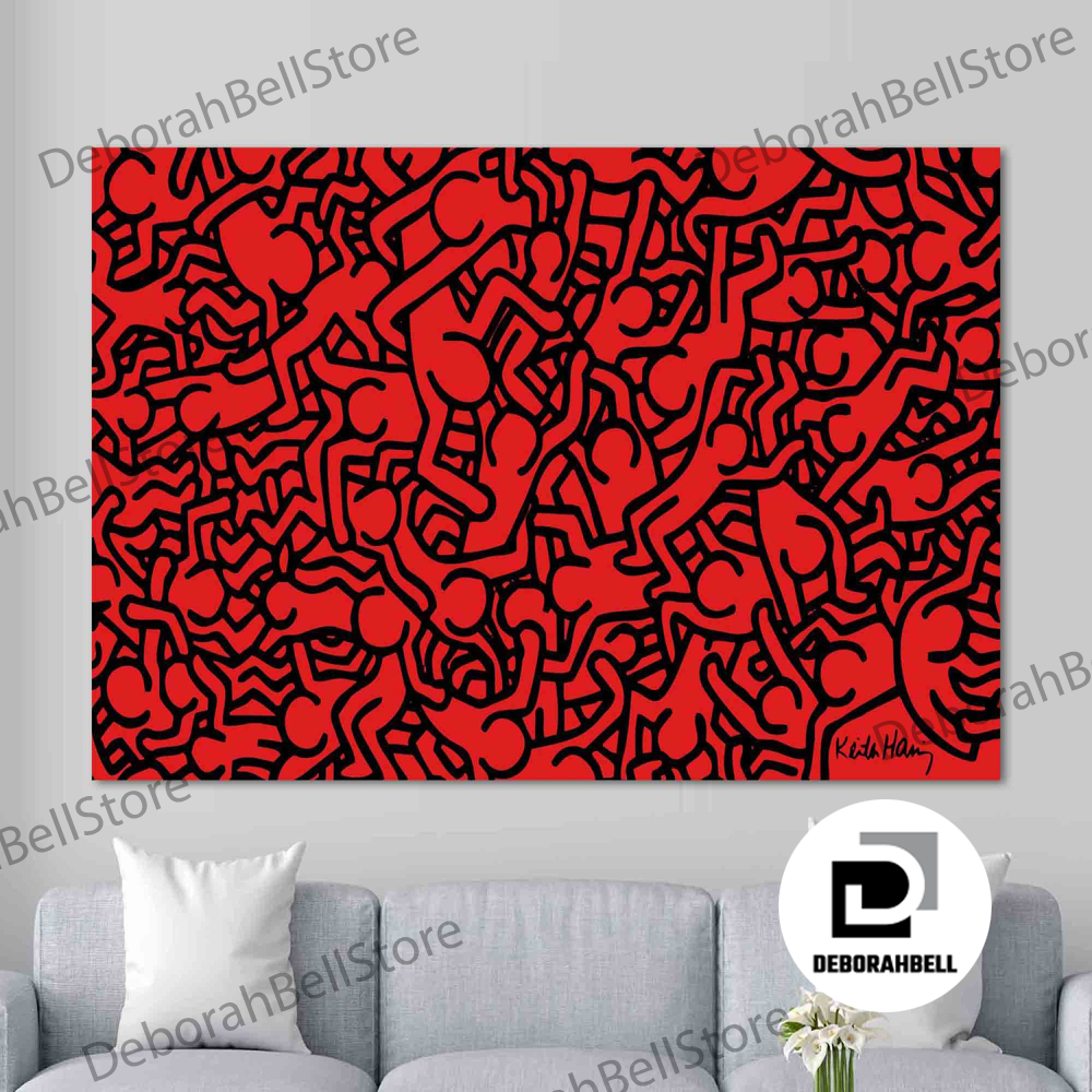 Keith Haring Contemporary Art Canvas Print,Keith Haring huma | Inspire ...