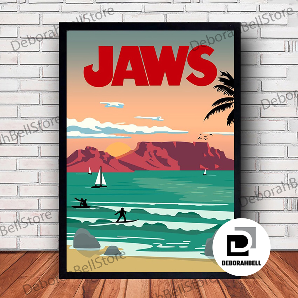 Jaws Movie Canvas Canvas Wall Art Family Decor, Home Decor, | Inspire ...