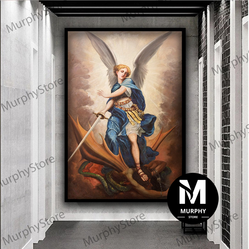 Archangel Michael Canvas Art, Michael Angel Art, Warrior Ang | Inspire ...