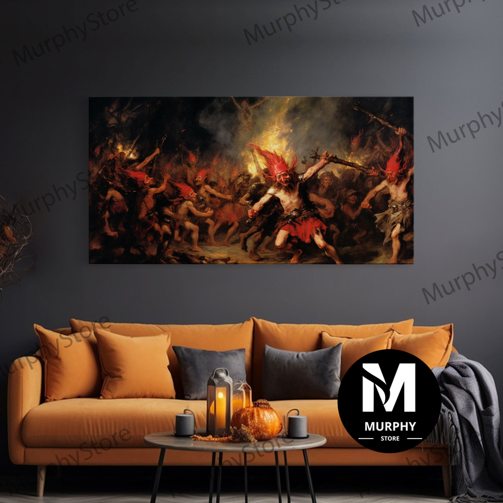 Decorative Wall Art, A Scene From Hell, Demonic Art, Framed | Inspire ...
