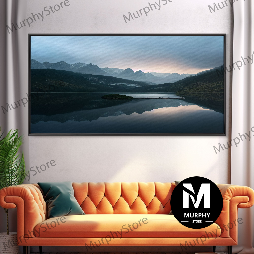Decorative Wall Art, Calm Reflection Of A Lake And Mountains | Inspire ...