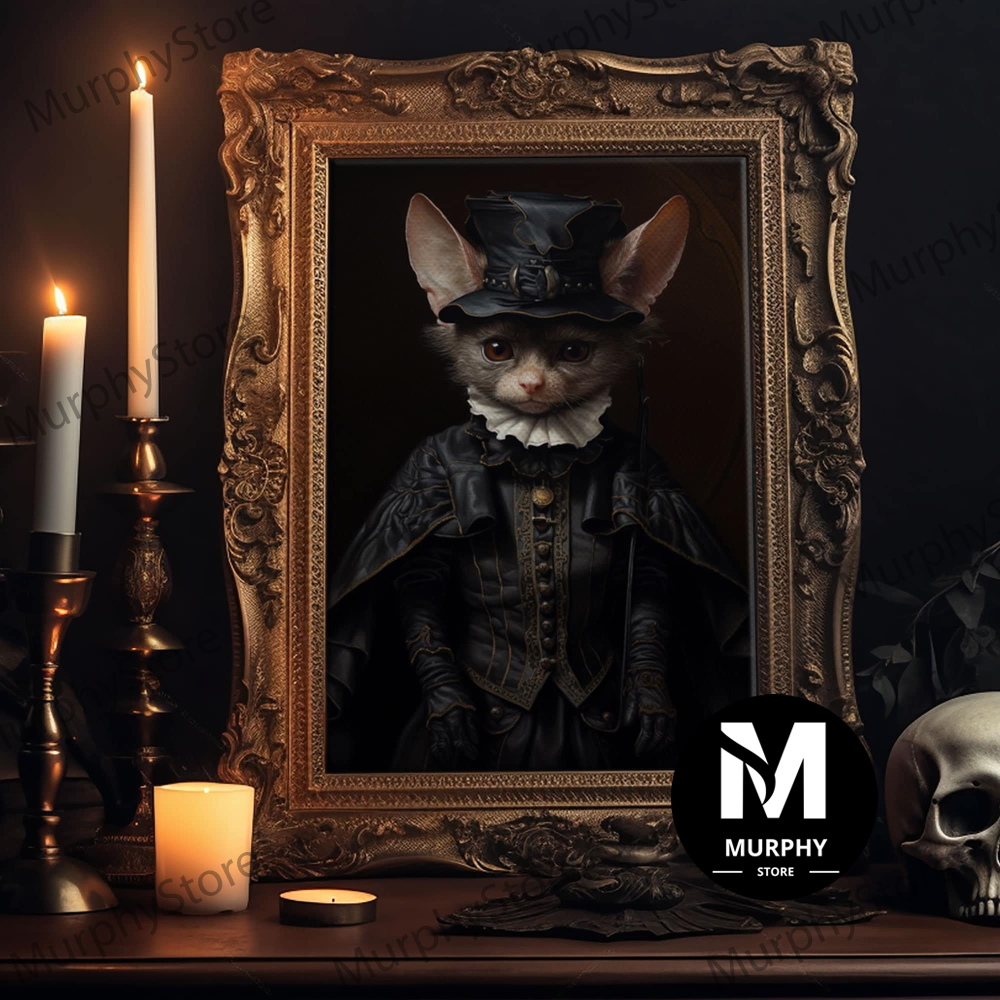 Decorative Wall Art, Cute Vampire Bat Painting, Vintage Canv | Inspire ...