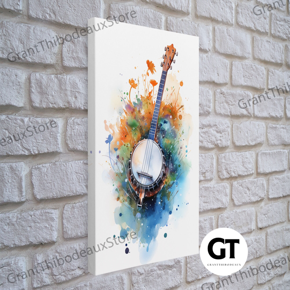 4 String Banjo Gift, Banjo Wall Art Decorative Wall Art, Cou - Inspire ...
