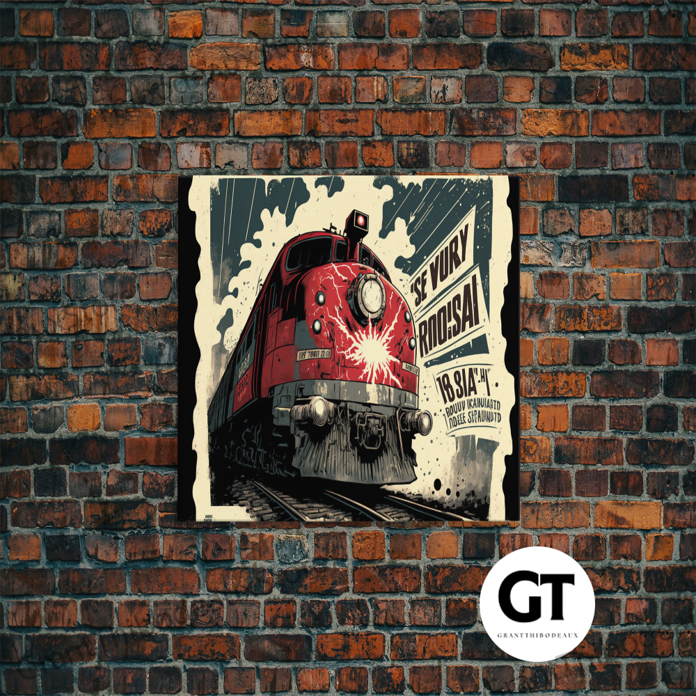 Fictional Soviet Propaganda Train Poster, Framed Decorative | Inspire ...