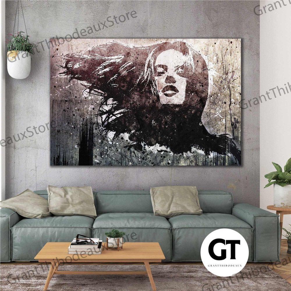 Graffiti Woman Head Drawing Street Art Roll Up Canvas, Stret | Inspire ...