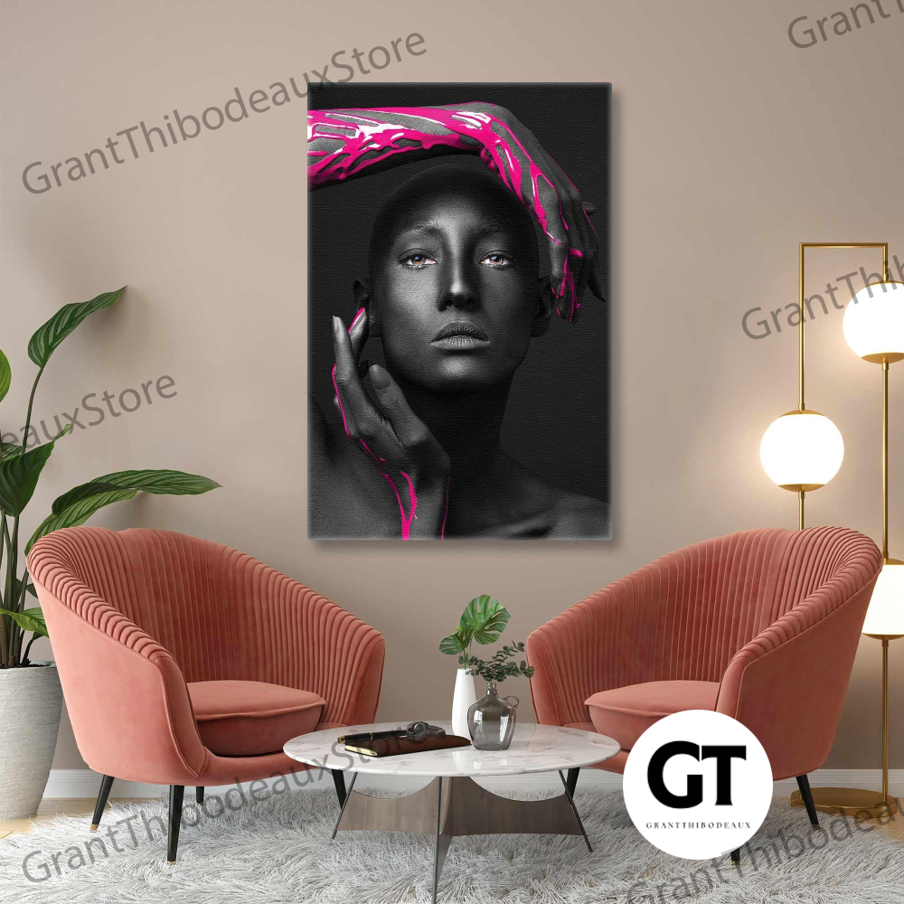 Hand Model Wall Art, Sculpture Canvas Art, Pink Wall Decor, - Inspire ...