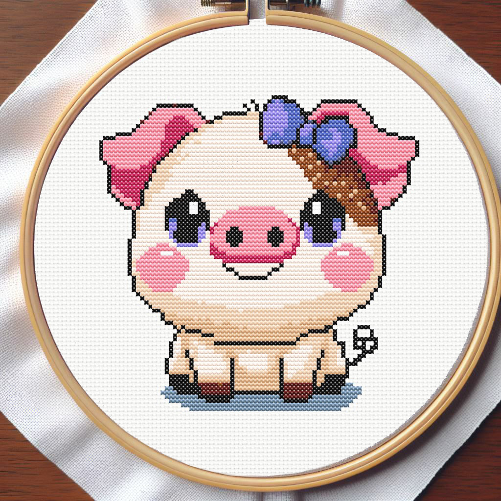 Starry-Eyed Swine PDF Instant Download Cross Stitch Pattern | Inspire ...
