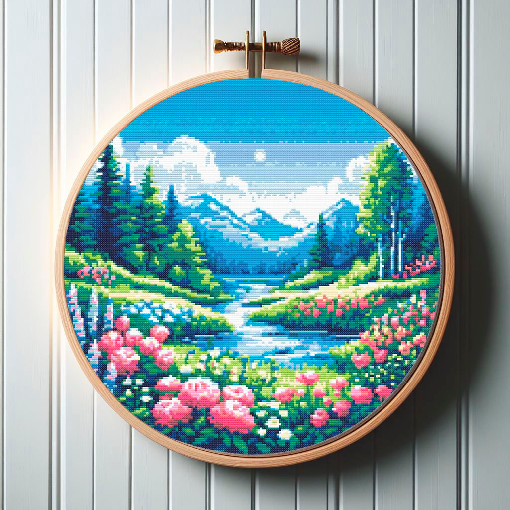 Cross Stitch Pattern Pixelated Nature PDF Instant Download L | Inspire ...