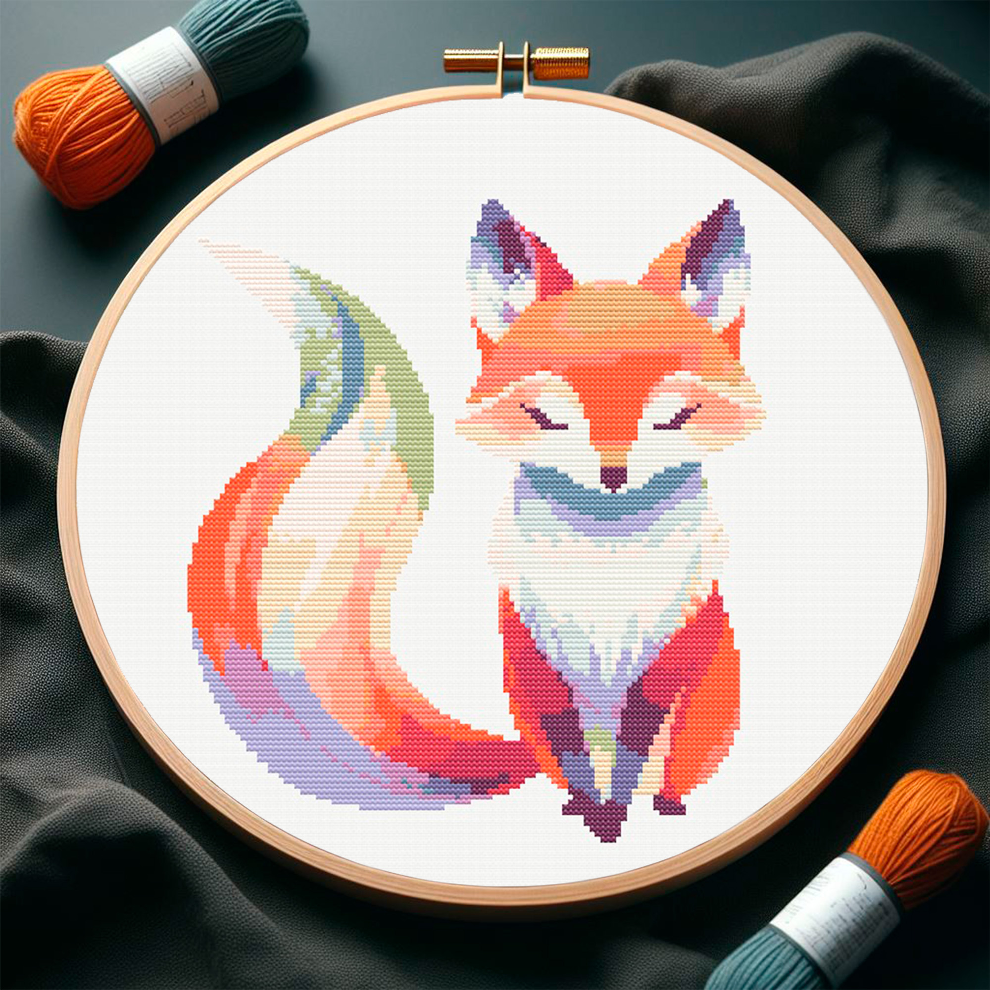 Spectral Fox Cross Stitch Pattern PDF Instant Download Anima | Inspire ...