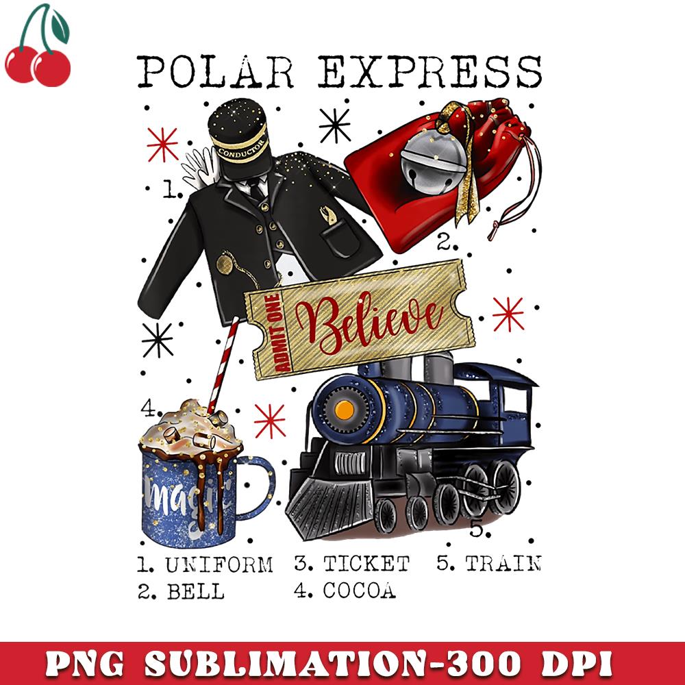 Polar Express Believe Christmas PNG Download | Inspire Uplift