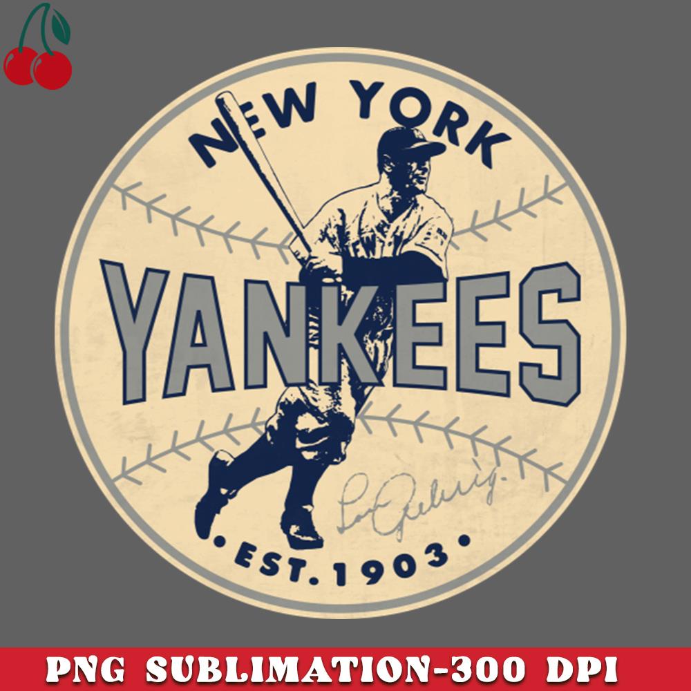 Lou Gehrig Yankees by Buck Tee PNG Download | Inspire Uplift