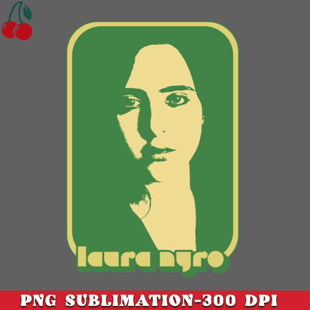 Laura Nyro Retro s Style Fan Art Design PNG Download | Inspire Uplift