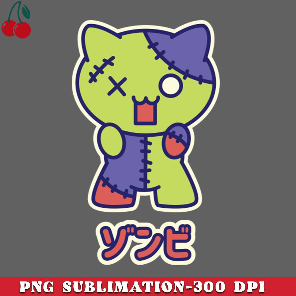 Kawaii Zombie Kitty PNG Download | Inspire Uplift