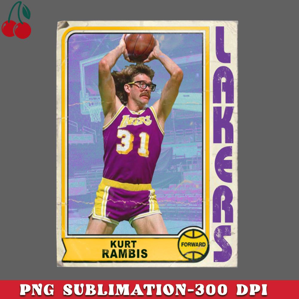 Kurt Rambis Retro Trading Card PNG Download | Inspire Uplift