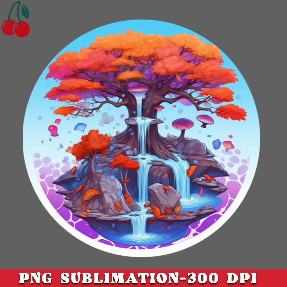 Maple Tree with Waterfalls PNG Download | Inspire Uplift