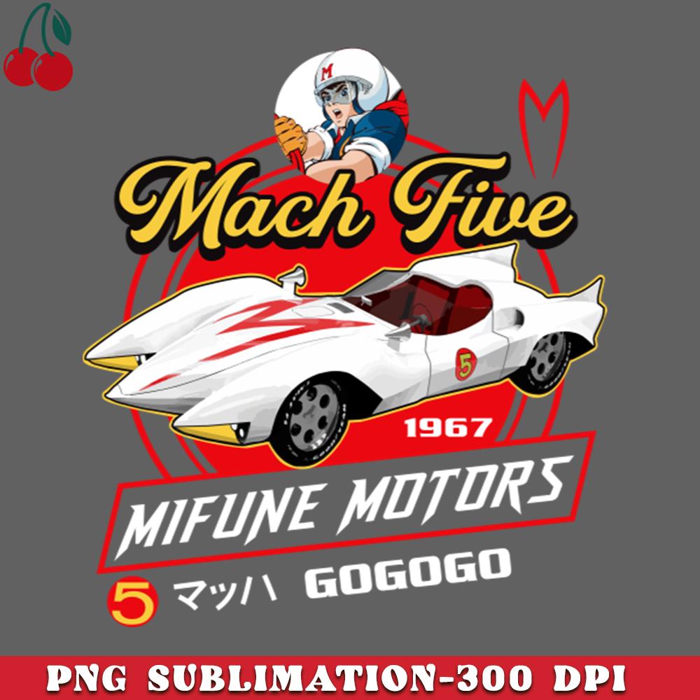 Mach Five Mifune Motors Speed Racer PNG Download | Inspire Uplift