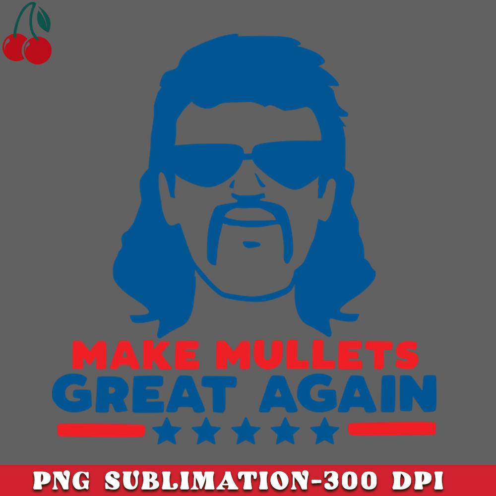 Make Mullets Great Again Vintage s Hair Party USA PNG Downlo - Inspire ...