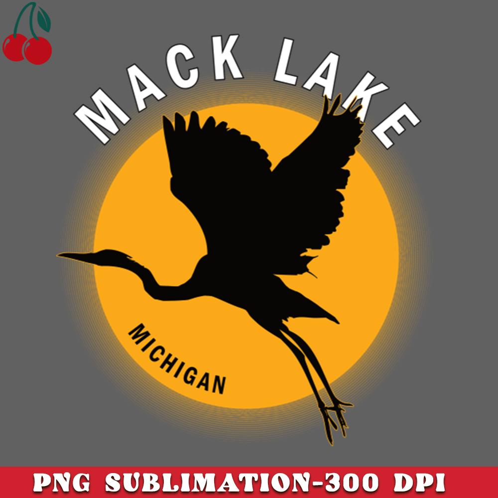 Mack Lake in Michigan Heron Sunrise PNG Download | Inspire Uplift