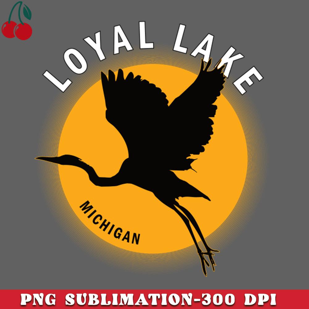 Loyal Lake in Michigan Heron Sunrise PNG Download | Inspire Uplift