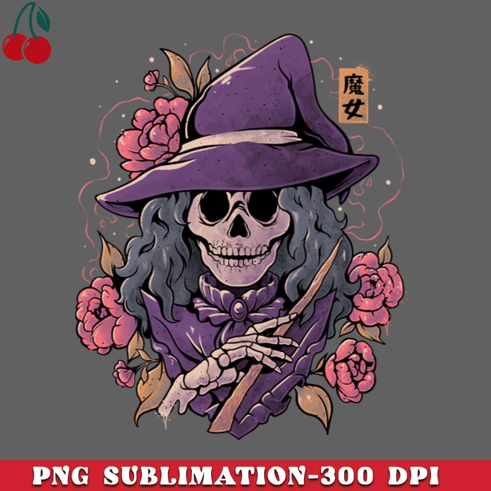 Magic Death Witch Skull Goth Gift PNG Download | Inspire Uplift