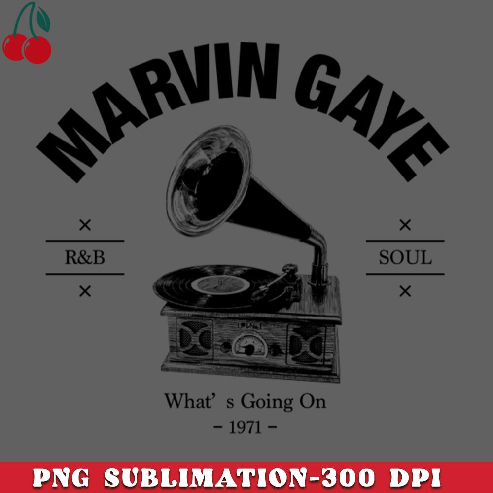 Marvin Gaye Record Player Logo PNG Download | Inspire Uplift