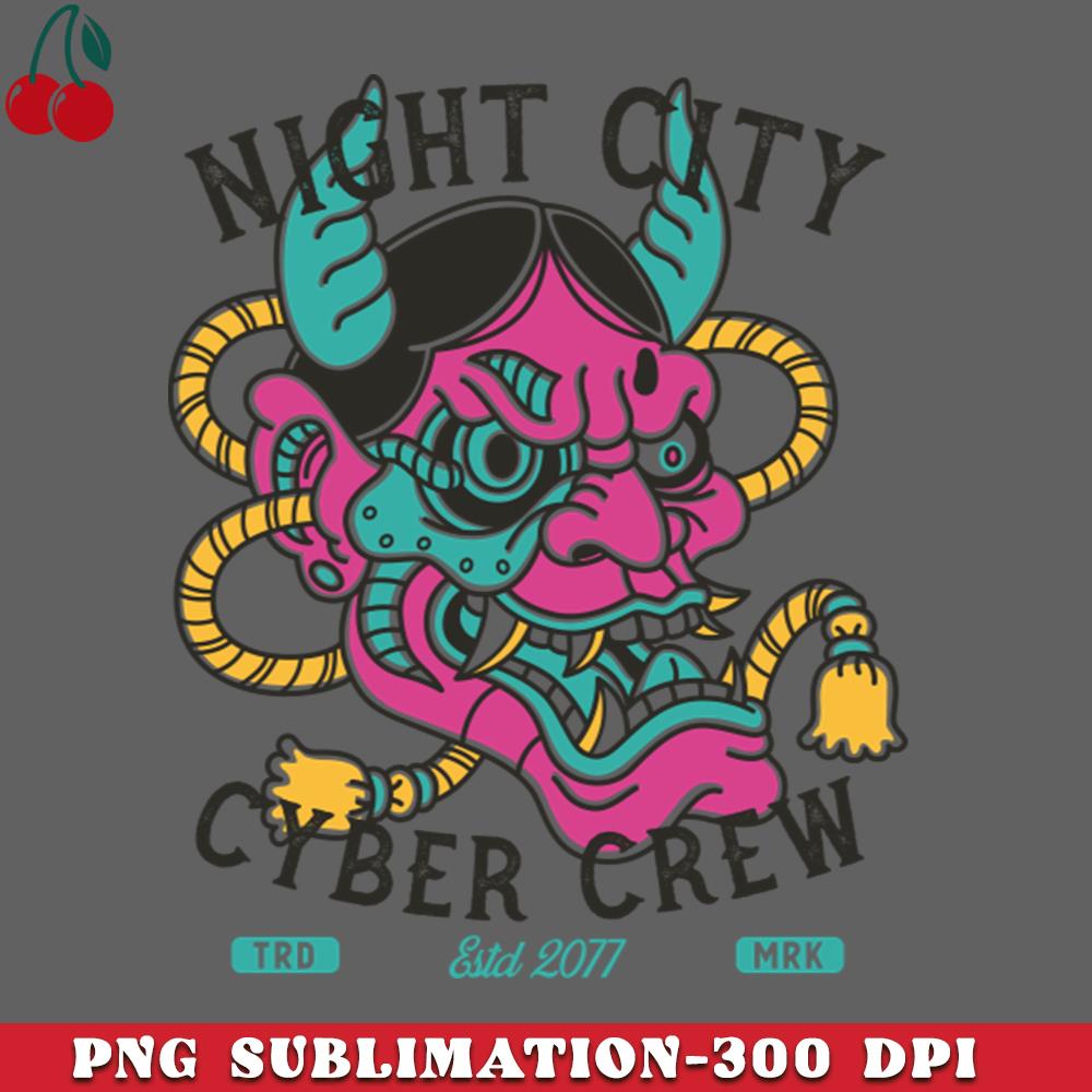 Night City Cyber Crew Cyberpunk Traditional Tattoo PNG Down | Inspire ...