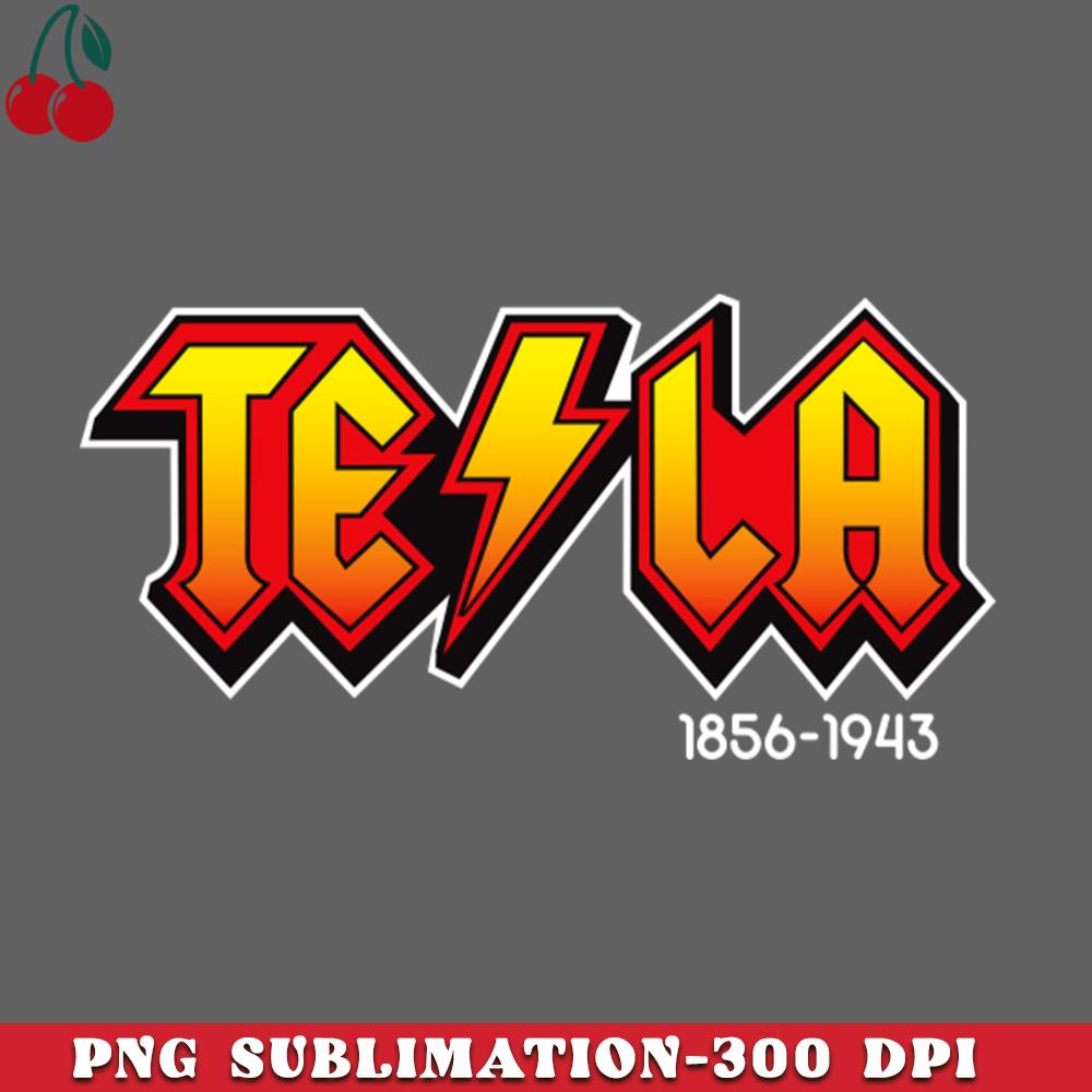 Nikola Tesla ACDC lettering PNG Download - Inspire Uplift