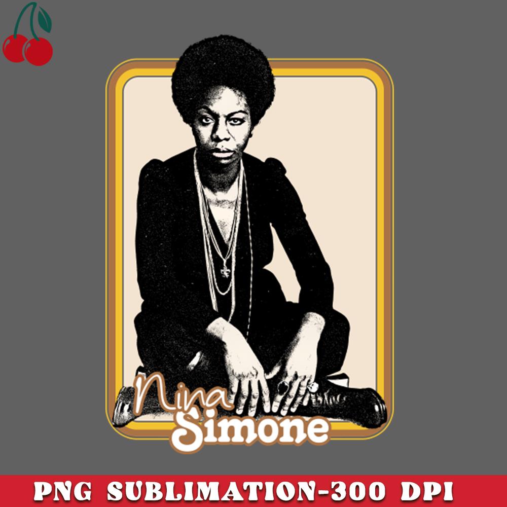 Nina Simone Original Retro Fan Art Design PNG Download | Inspire Uplift