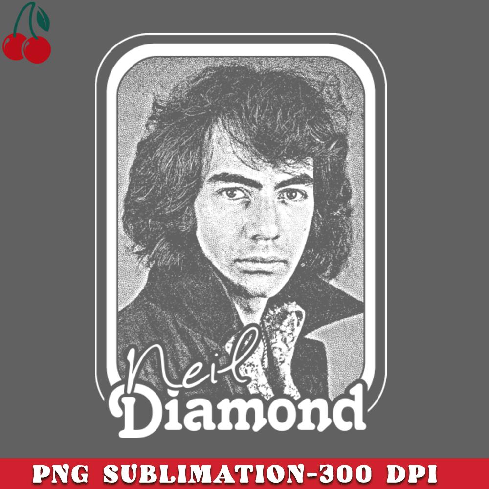 Neil Diamond Retro s Fan Design PNG Download | Inspire Uplift