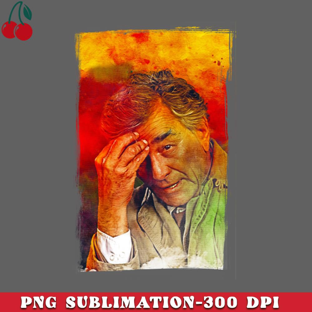 Peter Falk as Columbo portrait PNG Download | Inspire Uplift