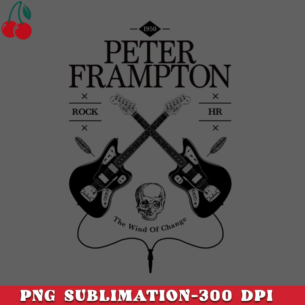 Peter Frampton Guitar Vintage Logo PNG Download | Inspire Uplift