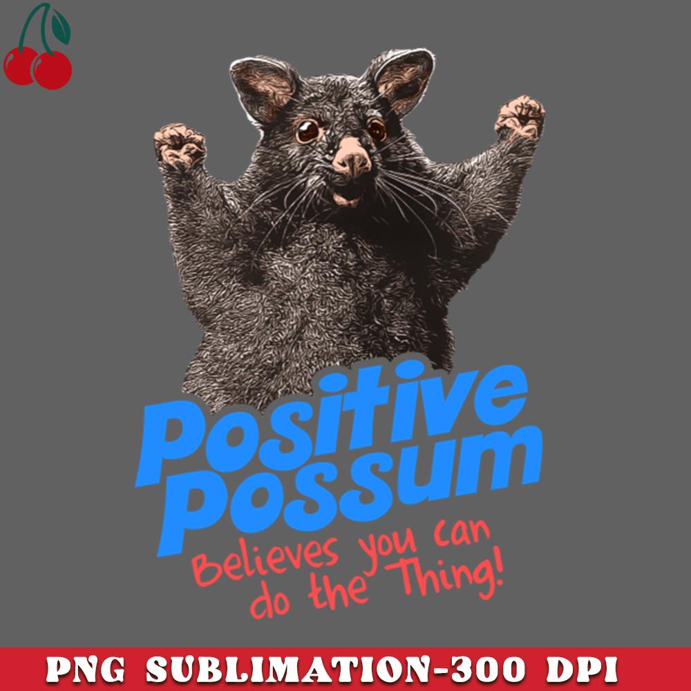 Positive Possum Believes You Can Do The Thing PNG Download | Inspire Uplift
