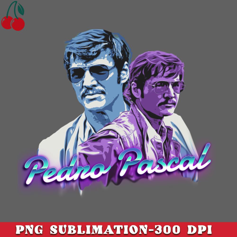 pedro pascal retrowave fan art PNG Download | Inspire Uplift