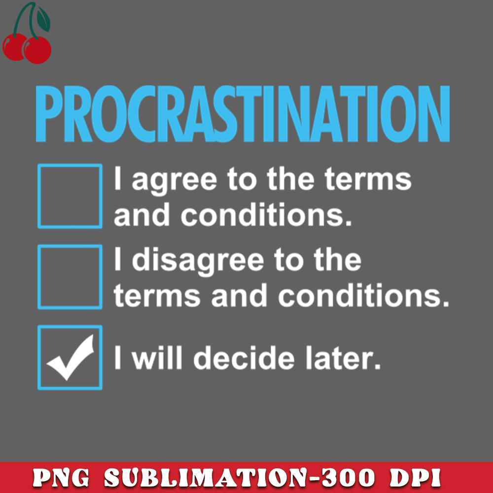 Procrastination Procrastinator Lazy Checklist PNG Download | Inspire Uplift