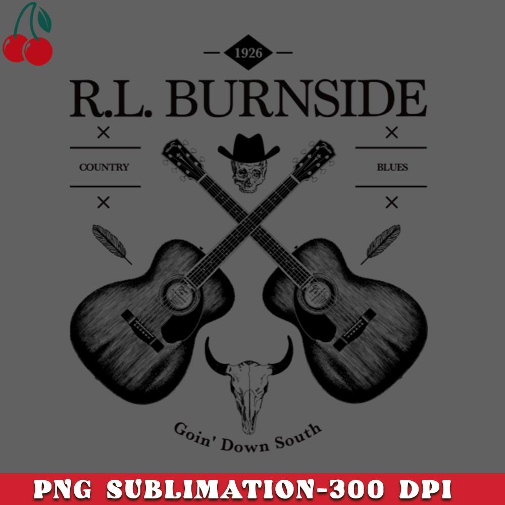 RL Burnside Acoustic Guitar Logo PNG Download | Inspire Uplift