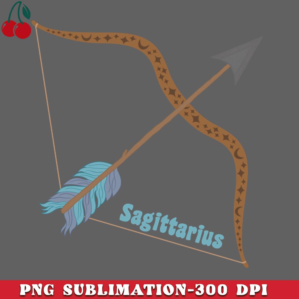 Sagittarius Bow and Arrow Zodiac Star Sign PNG Download | Inspire Uplift