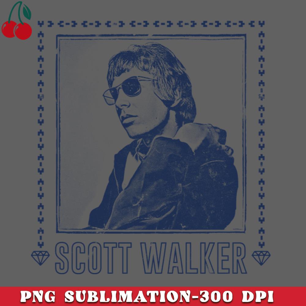 Scott Walker Vintage Faded Style Fan Design PNG Download | Inspire Uplift