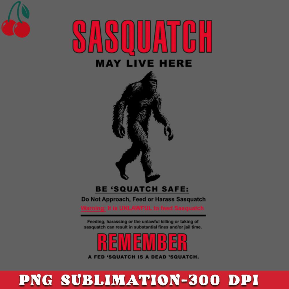 Sasquatch Cryptid Activity Sign PNG Download | Inspire Uplift
