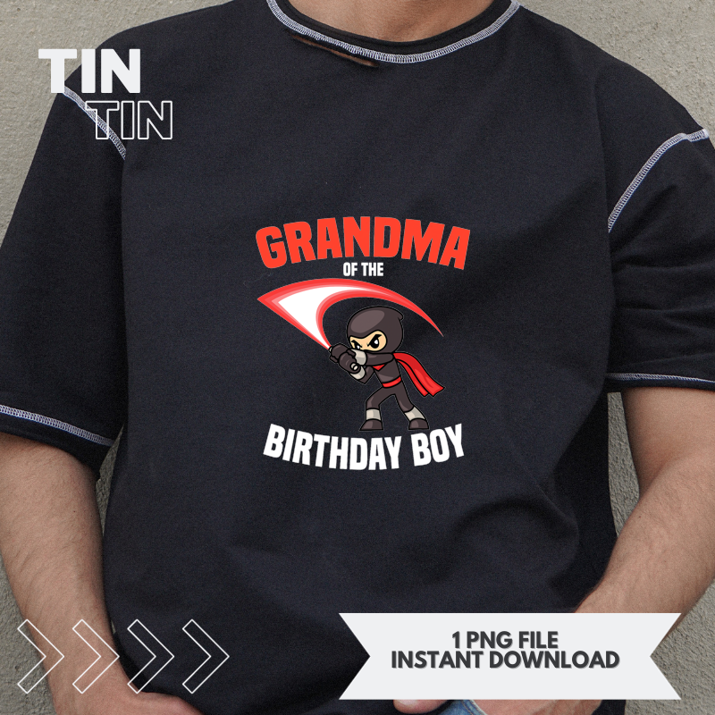 Grandma of the Ninja Birthday Boy Ninjutsu Ninja Matching | Inspire Uplift