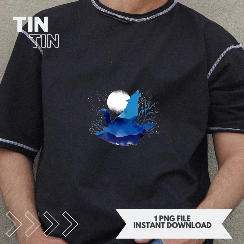 Howling Predator Wildlife Animal Full Moon Light Wolf | Inspire Uplift