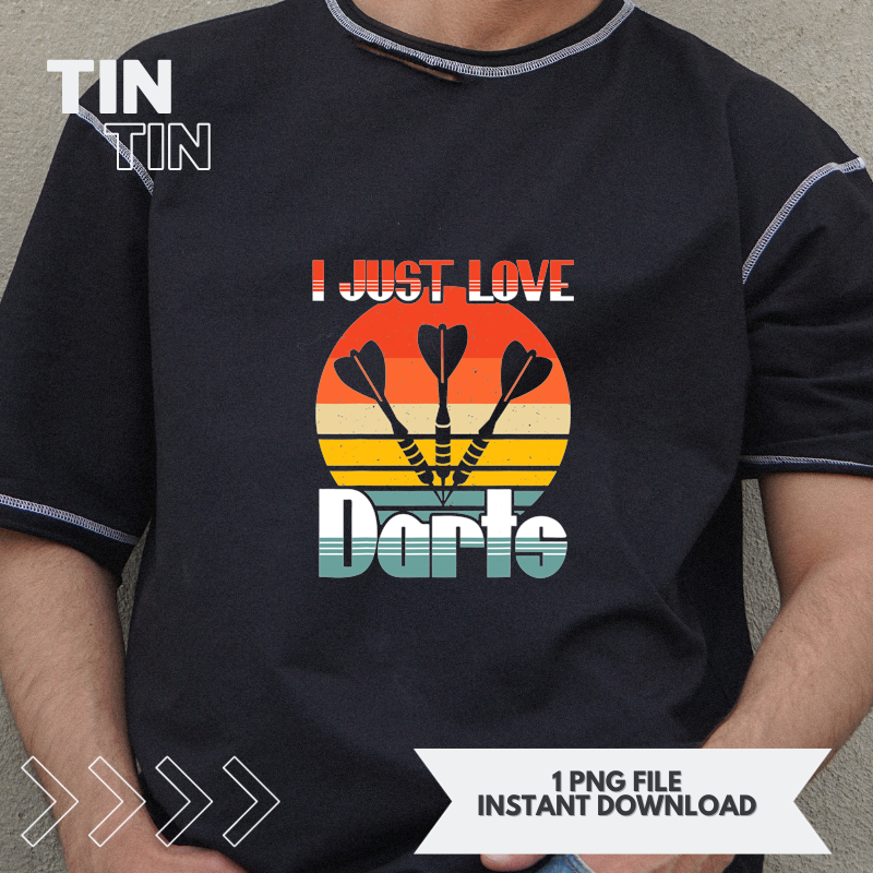 I Just Love Darts Throwing Game Darts Target Sports | Inspire Uplift