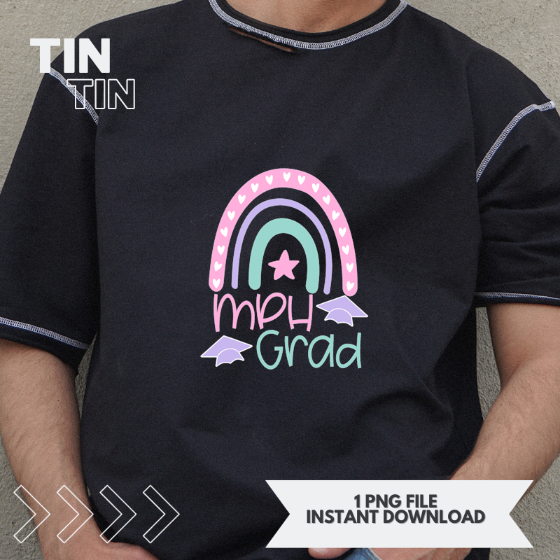 MPH Masters In Public Health Graduation Rainbow Boho Gift | Inspire Uplift