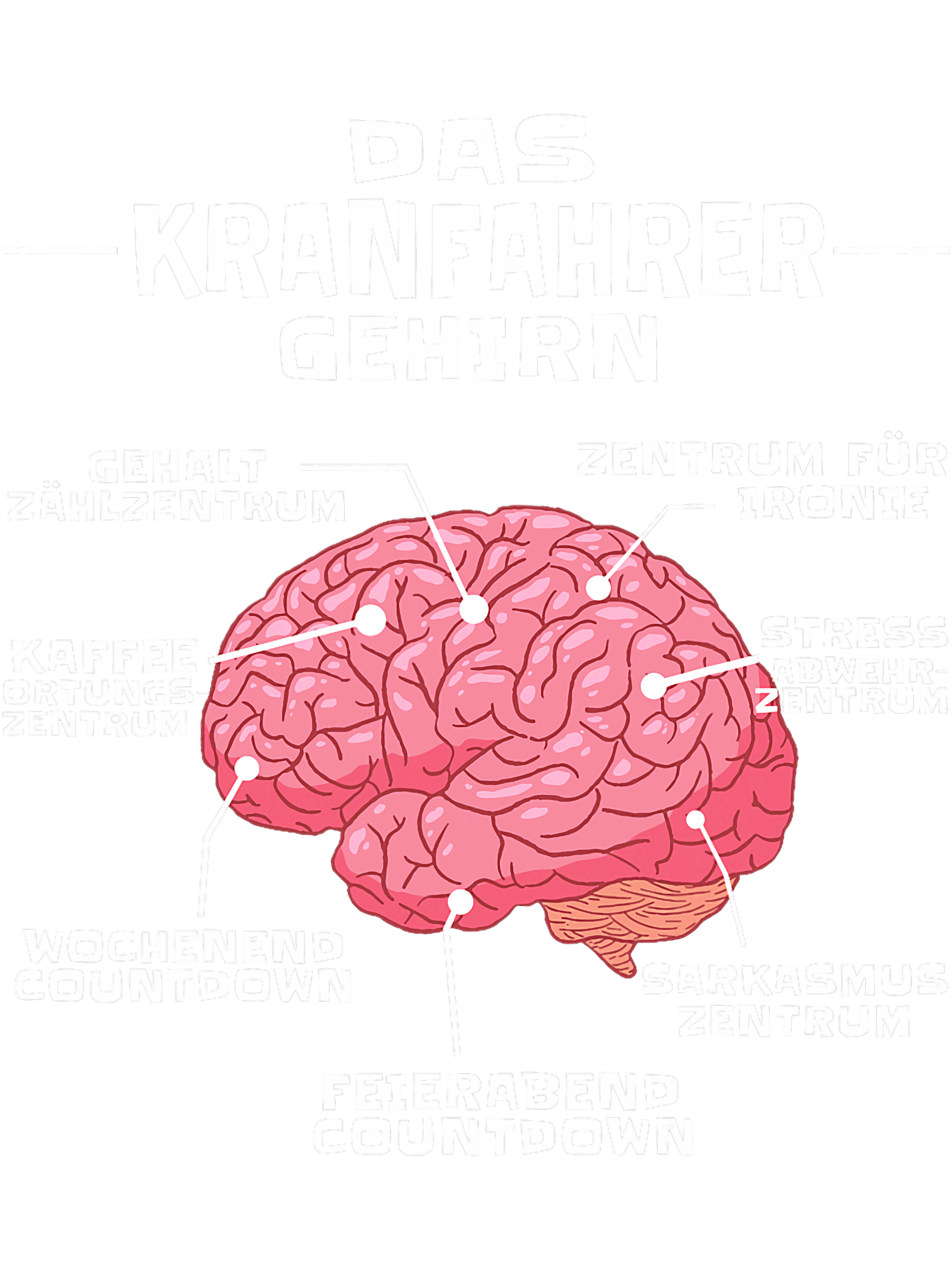 Crane driver brain funny work PNG T-Shirt | Inspire Uplift