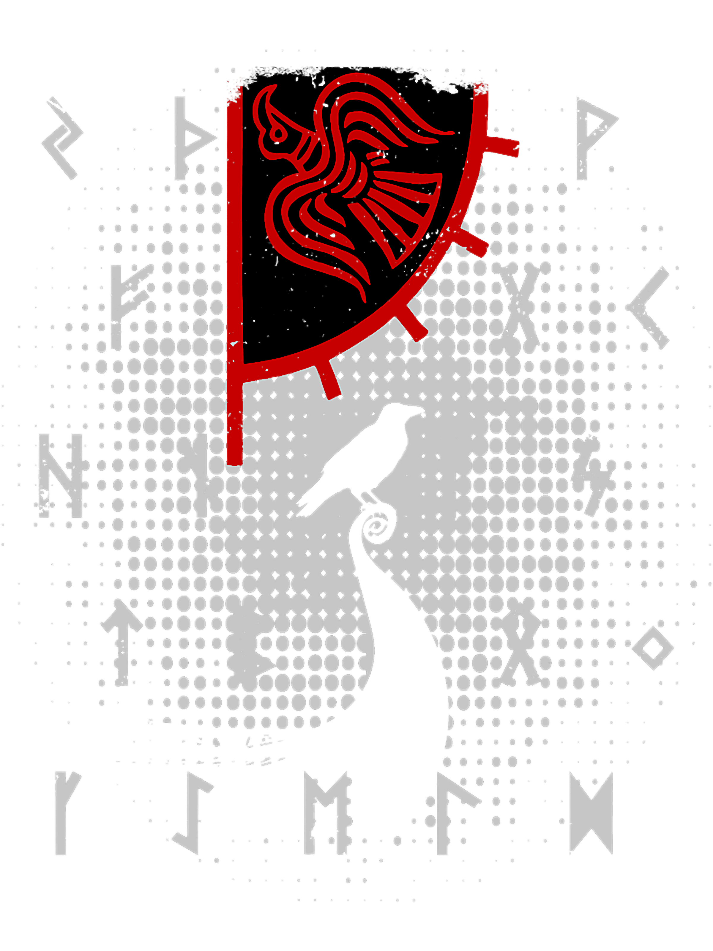 CULTURAL NORDIC VIKING RUNE TATTOO STYLE FLAG 2CROW RAVEN PN | Inspire ...